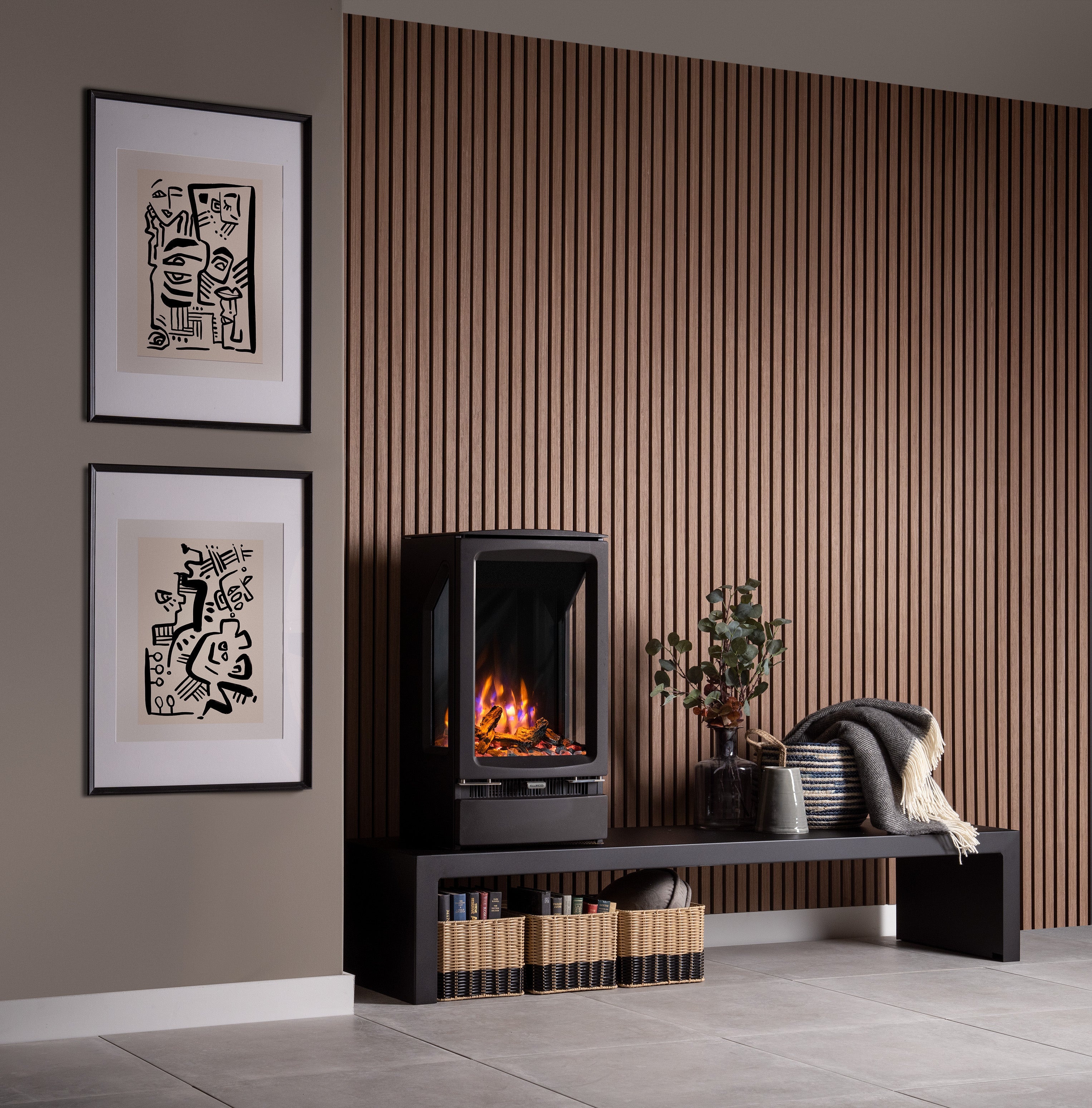 Stovax Selects Walnut Slat Wall Panels – The 3D Wall Panel Company