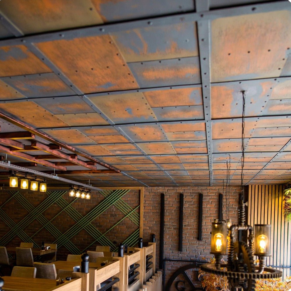 Rustic Metal Interior Wall Paneling Sheets Immerse Acoustic Panelling