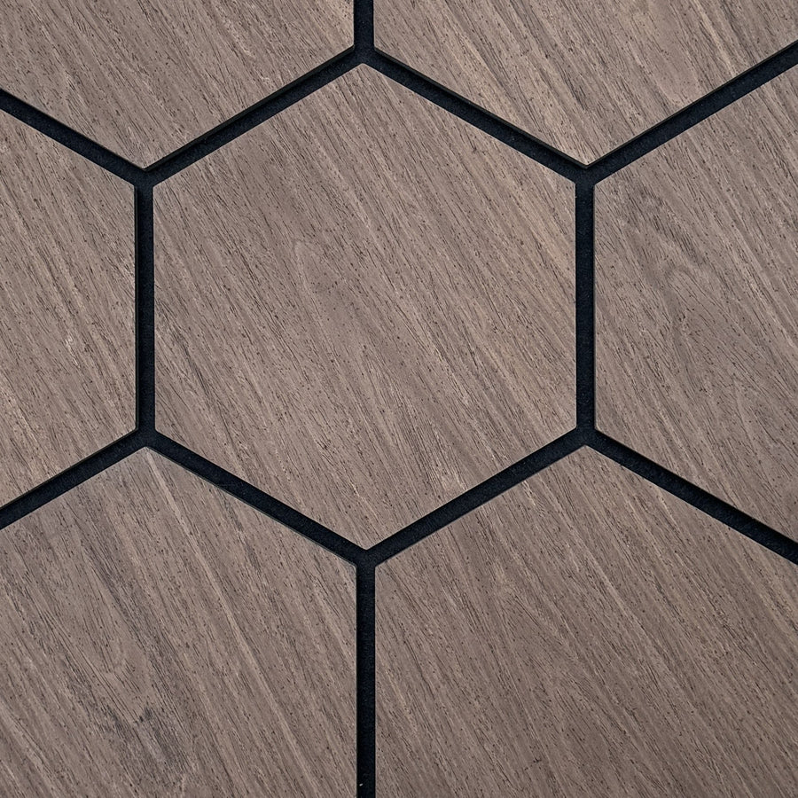 Charcoal Oak Hex Acoustic Wall Panels – The 3D Wall Panel Company